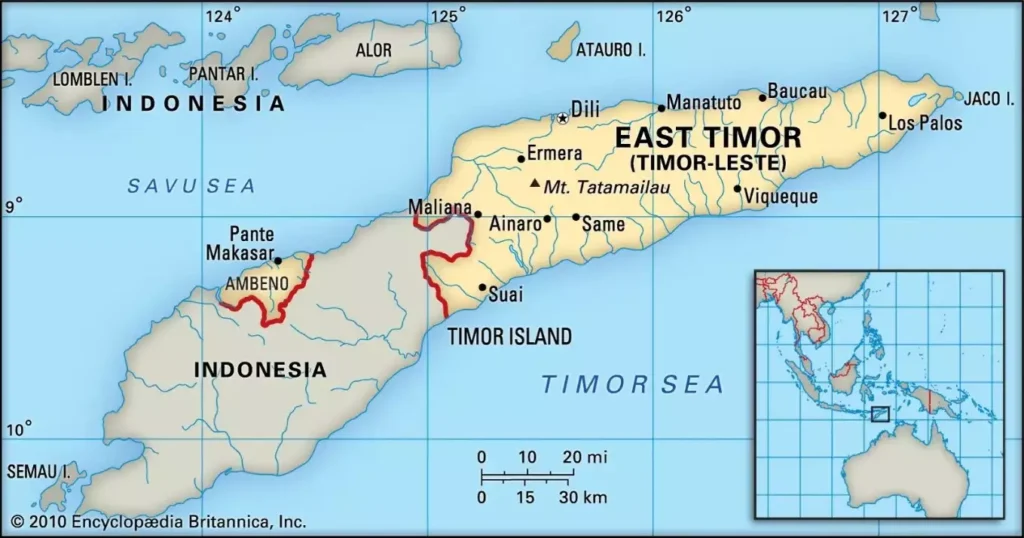 Location of Timor-Leste - IAS Toppers
